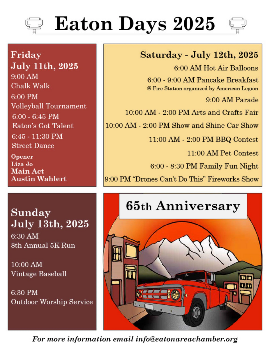 EATON DAYS 2025 (Vendor, Food truck, and Sponsorships)