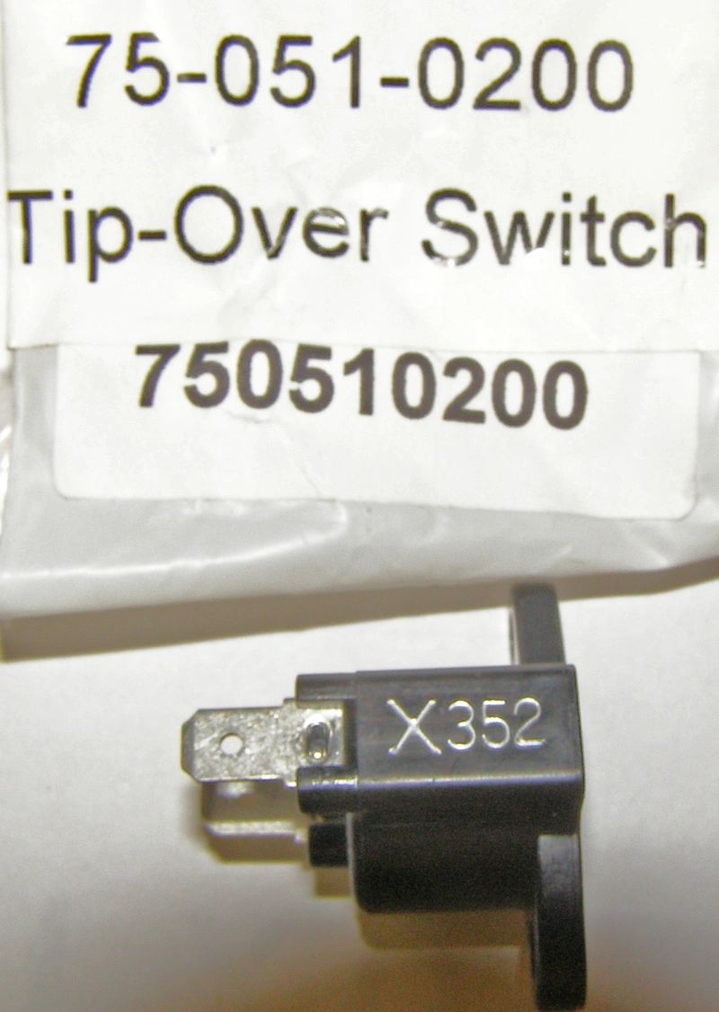 SHP Tip Over Switch 75-051-0200 for 70SS, 80-OFR, 125-OFR