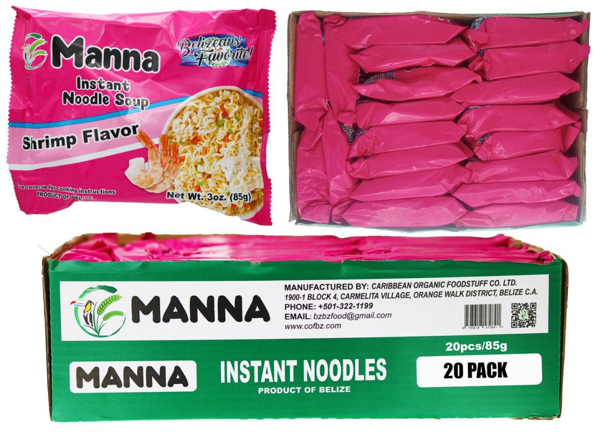 Manna Instant Noodle Soup, Shrimp Flavor (20 Pack)
