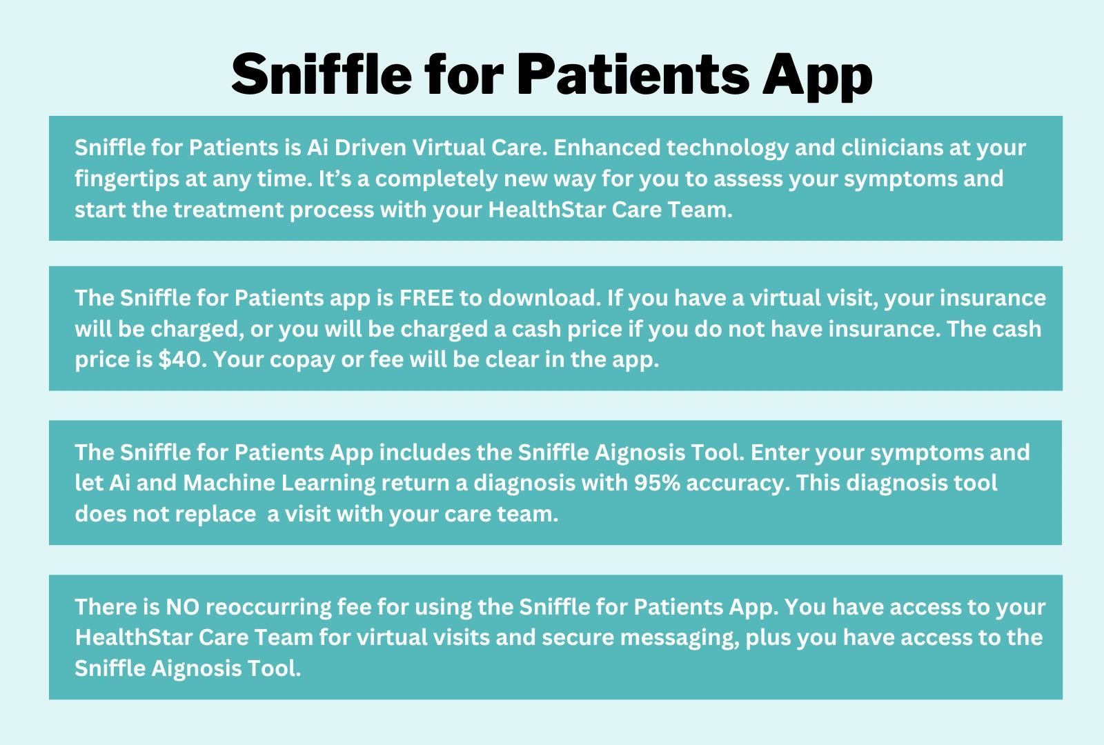 Virtual Visits are Here: Sniffle for Patients App