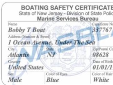 Whitman Marine Training - NJ Boat Safety Certificate, Boat Tours