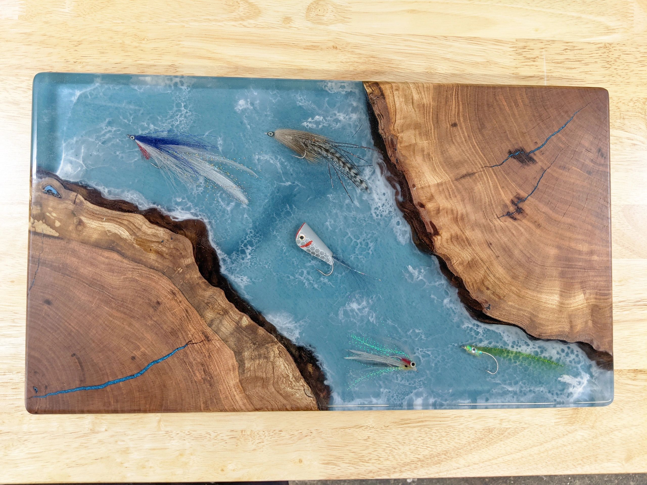 Kitchen & Dining Dining & Serving Trays & Platters Epoxy Inlay ...