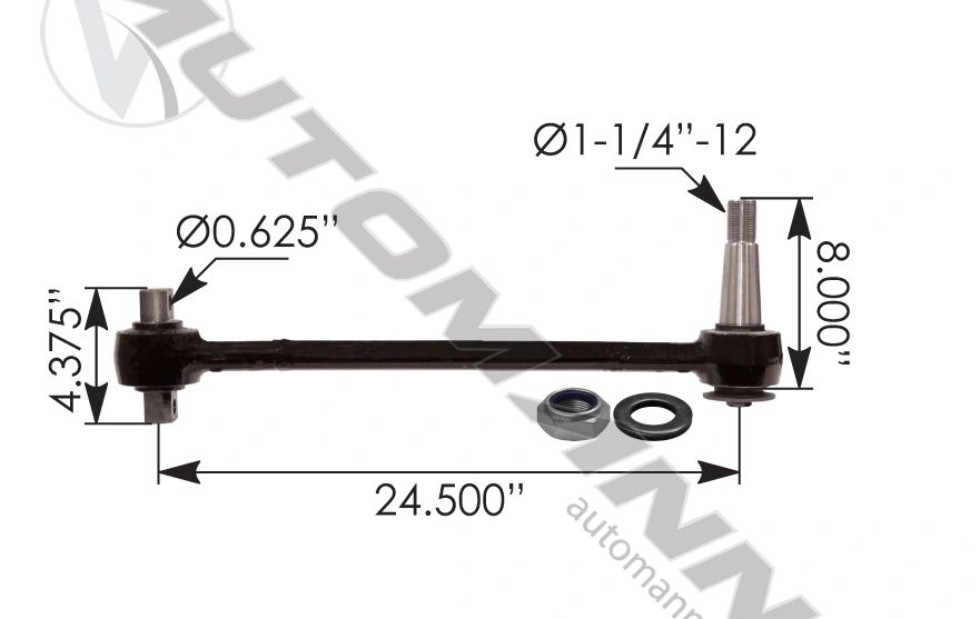 TMR675R - Torque Rod 24.500in Mack