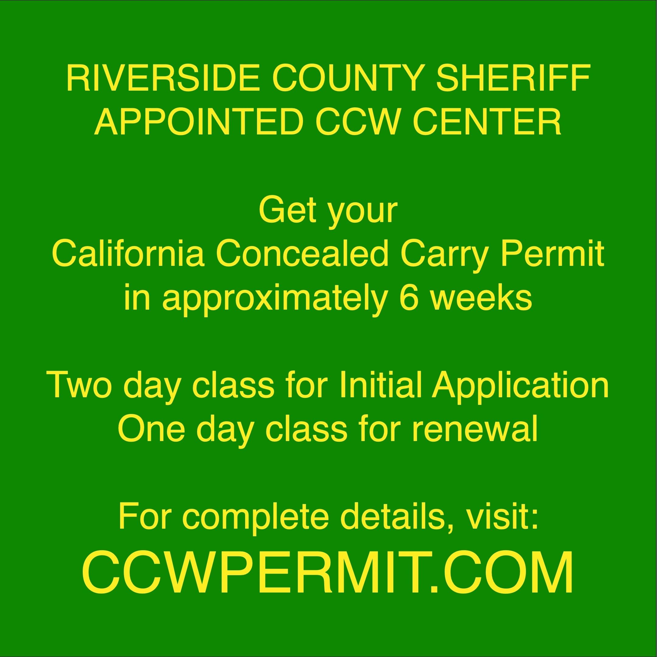 JUNE 22ND CCW RENEWAL Class