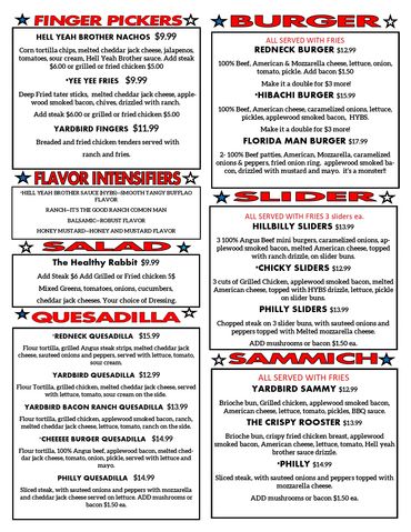 Redneck Hibachi Menu | Food Trailer