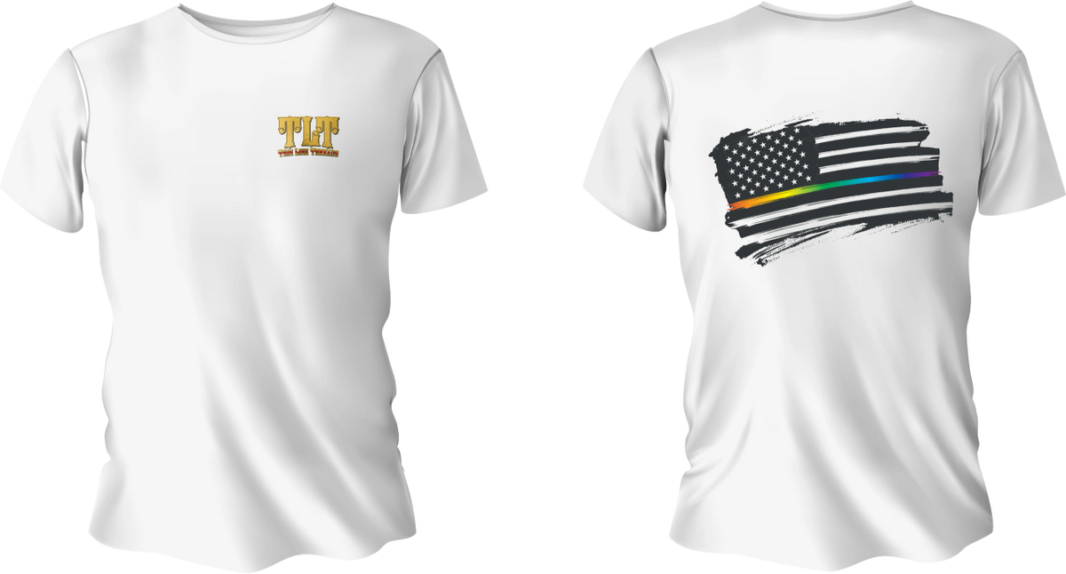 Thin Line Pride Flag - White