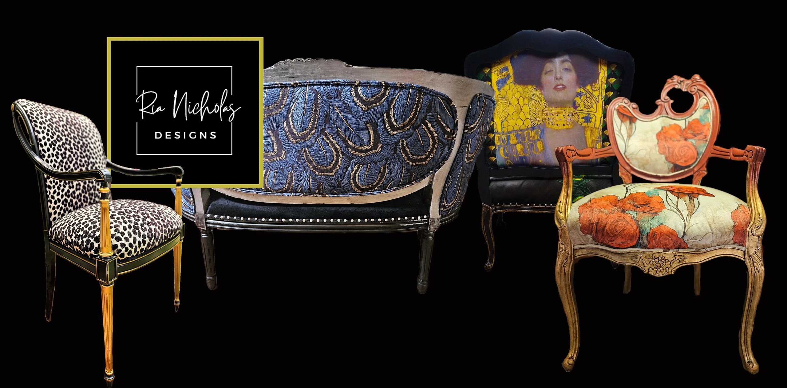 Shop Reupholstered Vintage Chairs Online | Ria Nicholas Designs