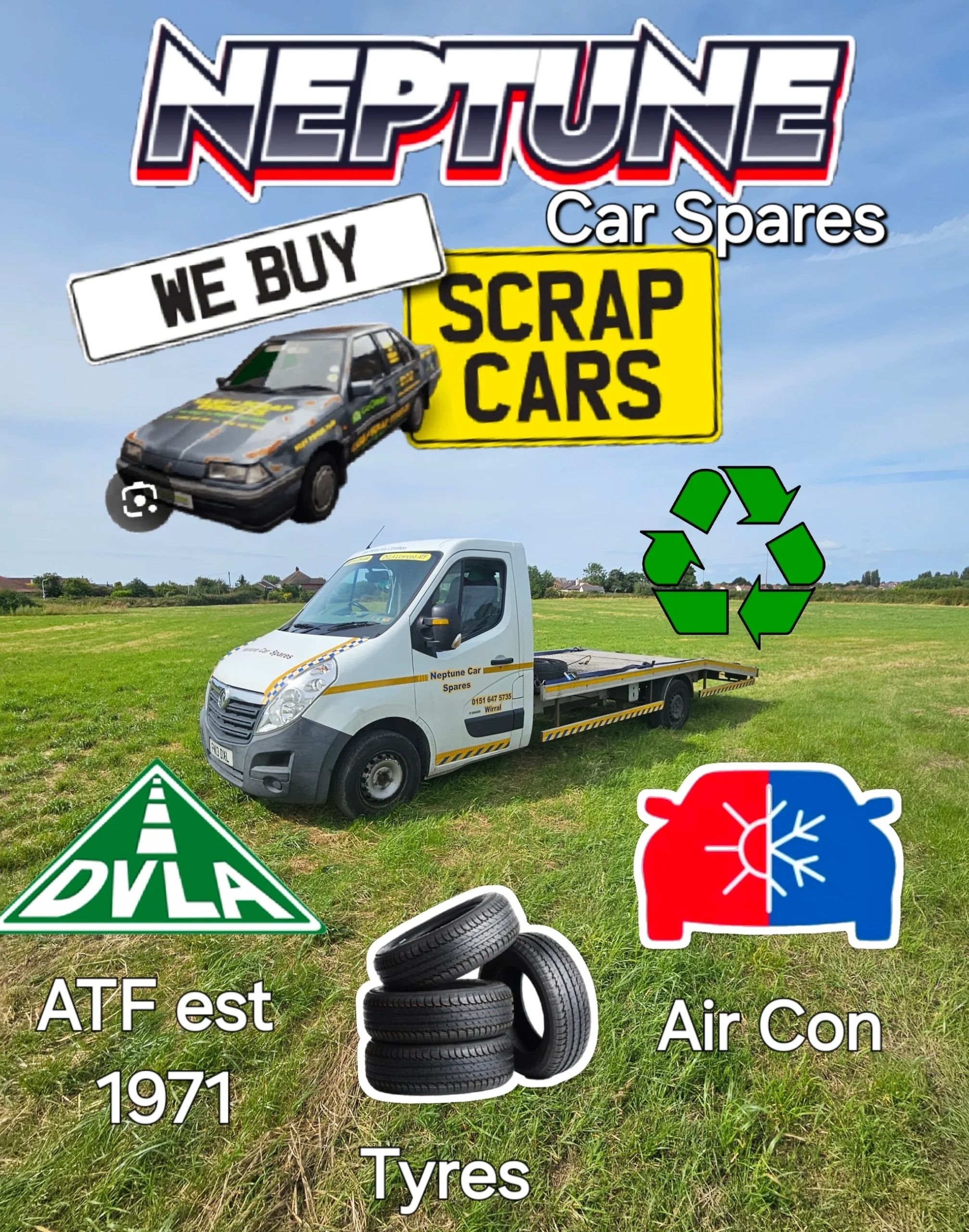 Neptune - Car Spares, Scrap Car Wirral, Tyres, Air Conditioning, DVLA ...