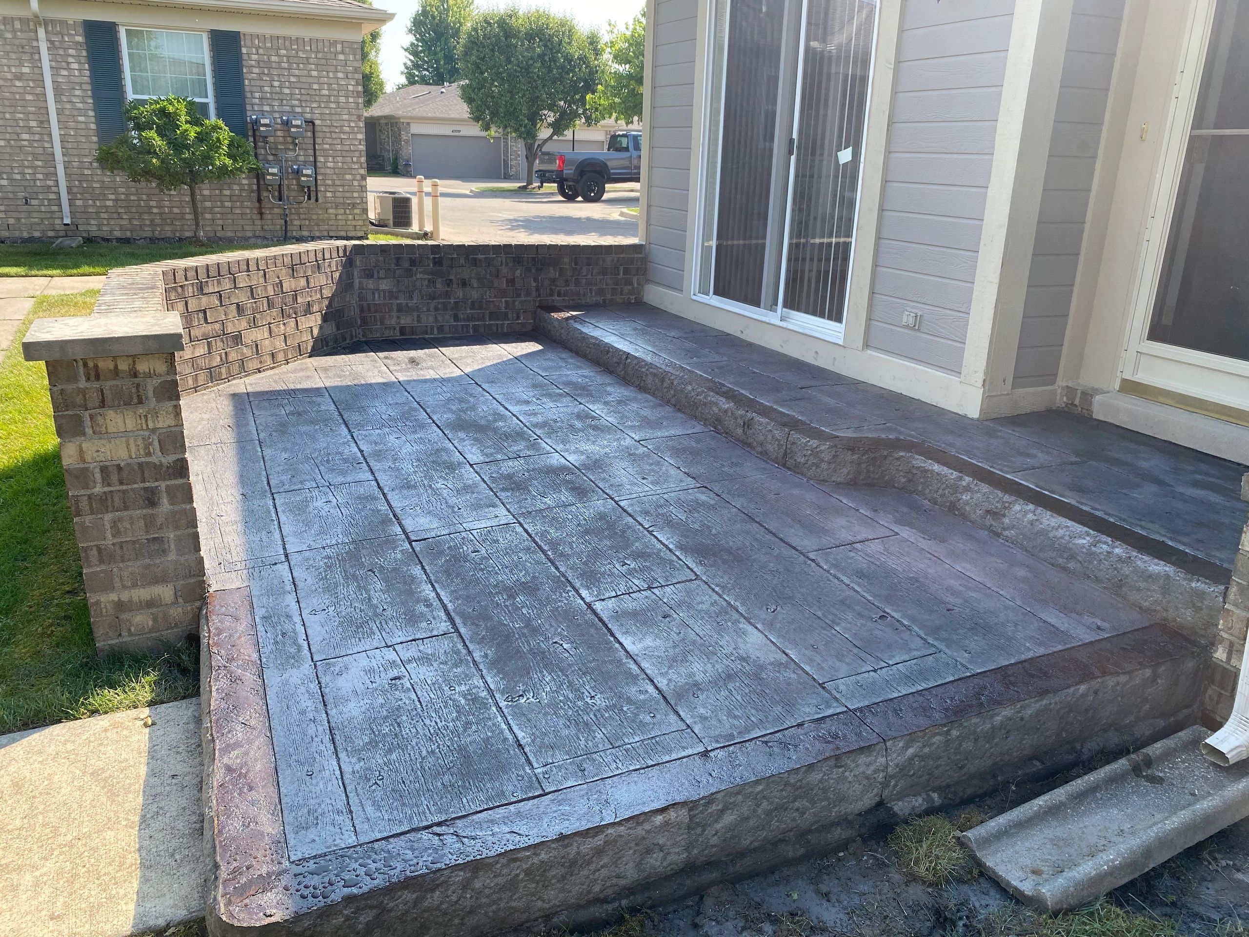 Wood Stamped Concrete Patio Designs