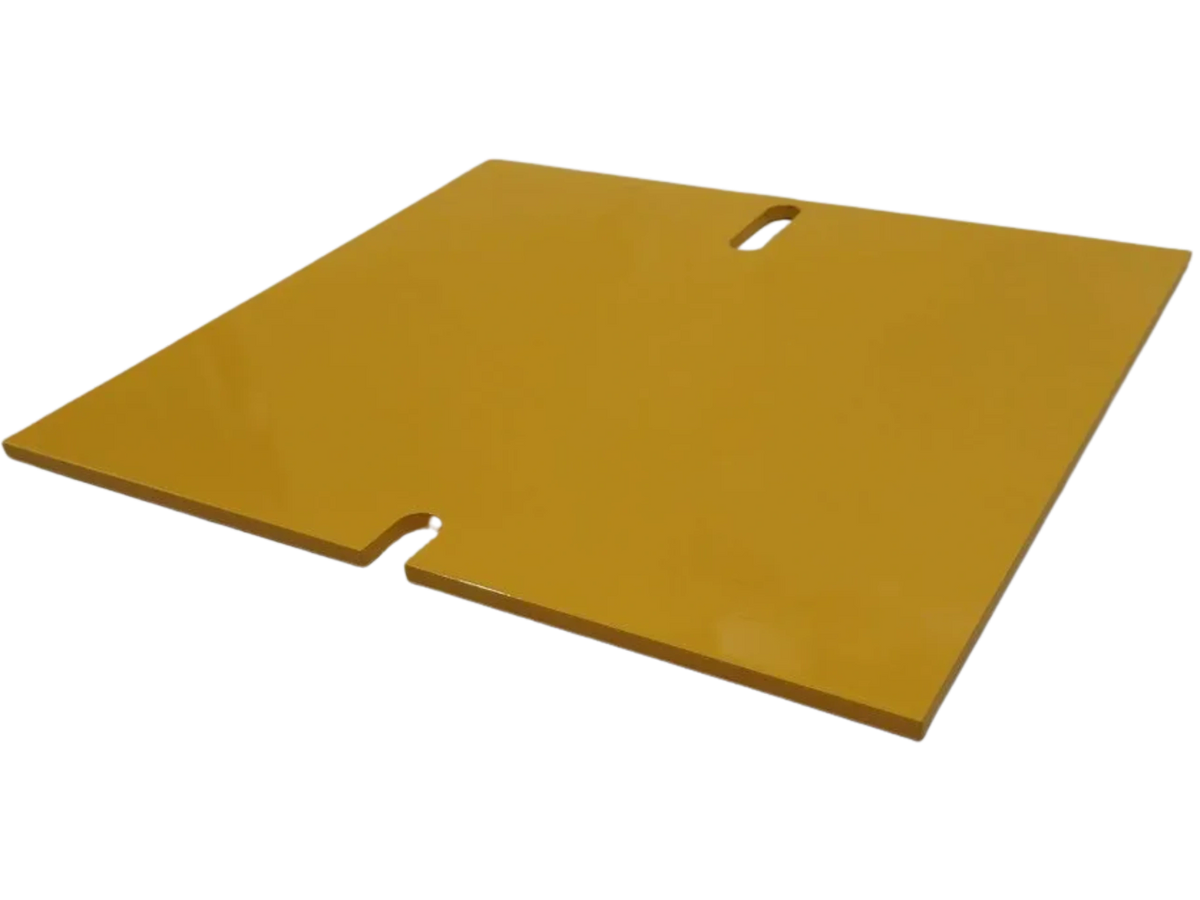 Cover plate with 2 holes for engine oil drain access JD 6675 7775 Part ...