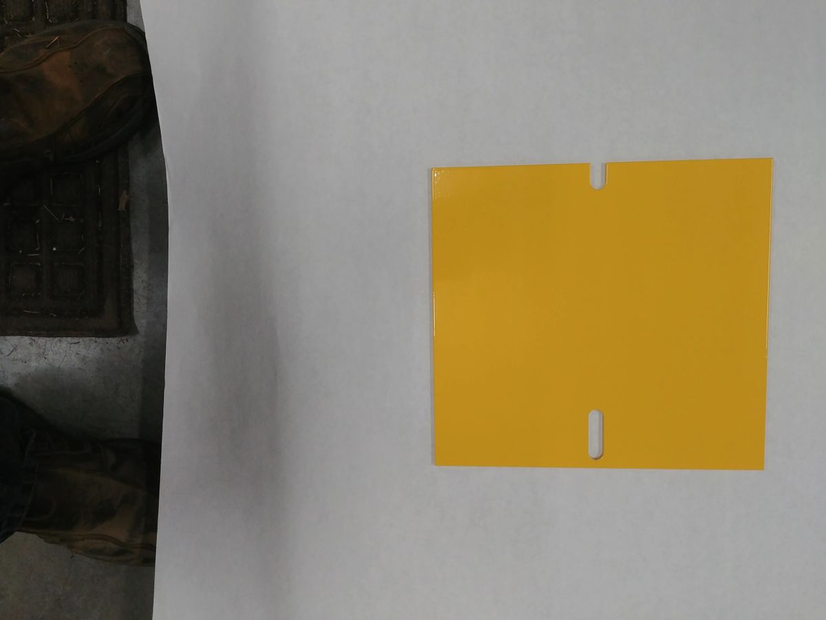Cover plate with 2 holes for engine oil drain access JD 6675 7775 Part ...