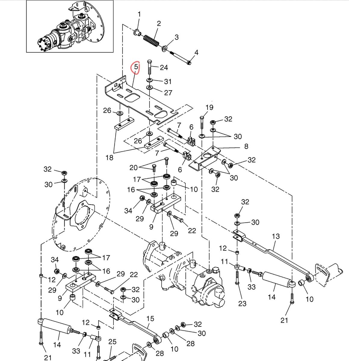 Centering plate for transmission NH LS140 LS150 L140 L150 Part ...