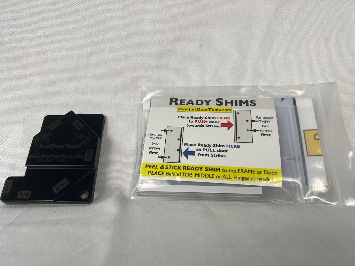 READY SHIMS (50) WITH DOOR GAP GAUGE