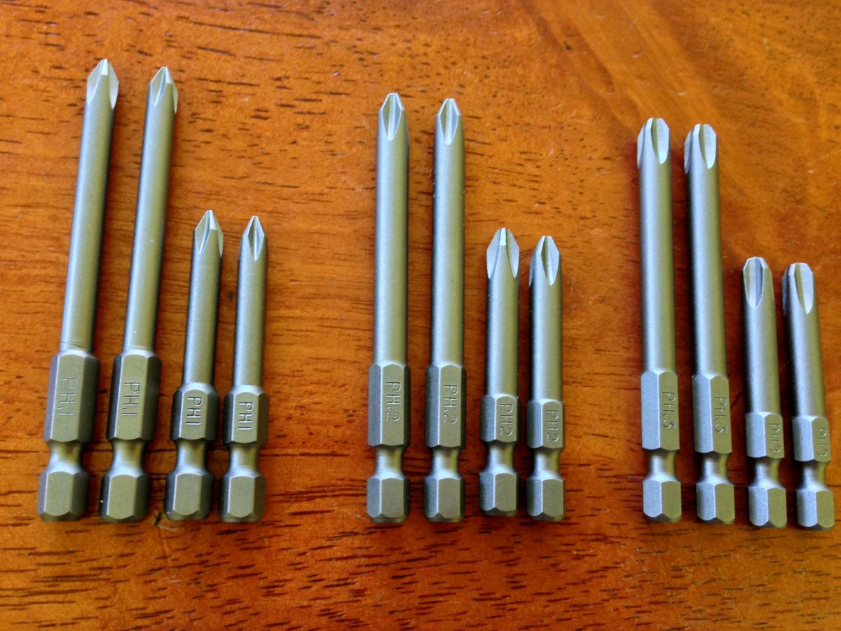 #1, #2 & #3 LONG PHILLIPS TIPS (2 inch AND 3 inch) SET