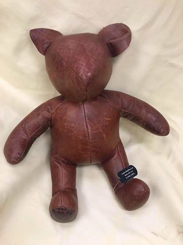 Distressed Leather Teddy Bear