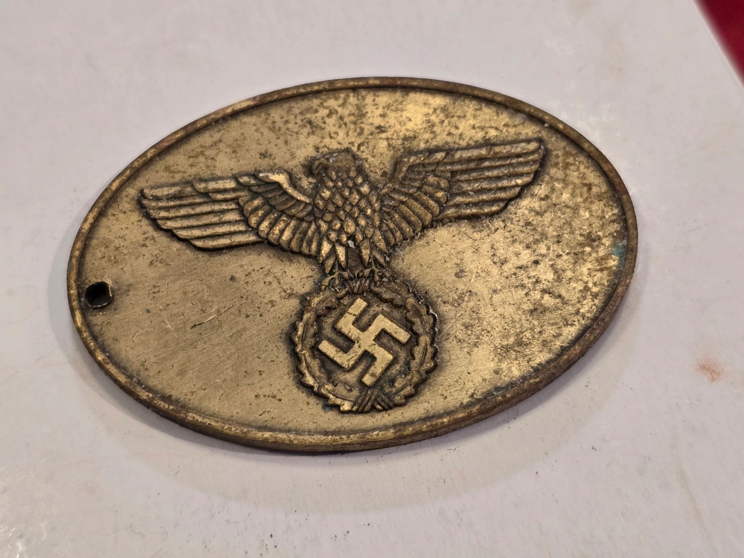 Bronze Gestapo Warrant Disc Police Badge WW2 Nazi German Third Reich ...