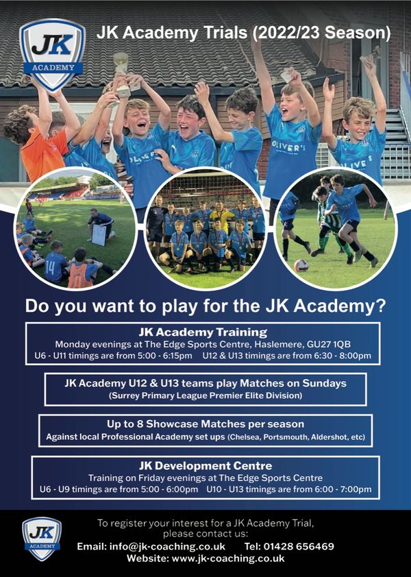 JK Coaching - Football Coaching, Football Academy