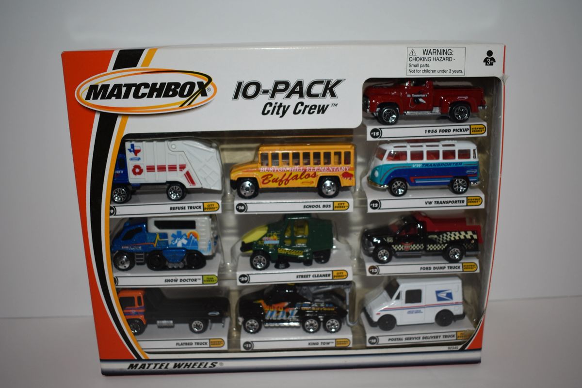 Matchbox 10 Pack City Crew Set 1956 Ford Pickup VW Transporter ++ 2000 NIP
