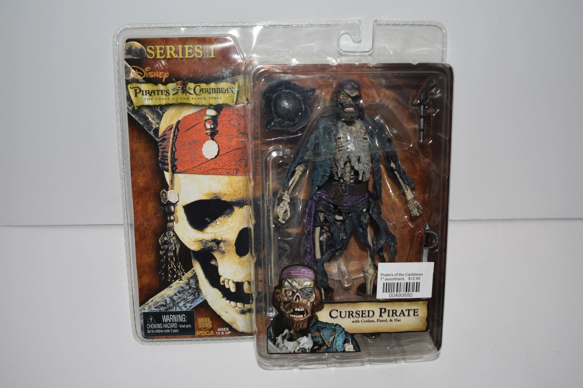Neca Reel Toys Pirate of the Caribbean Series 1 Cursed Pirate 7" Figure NIP