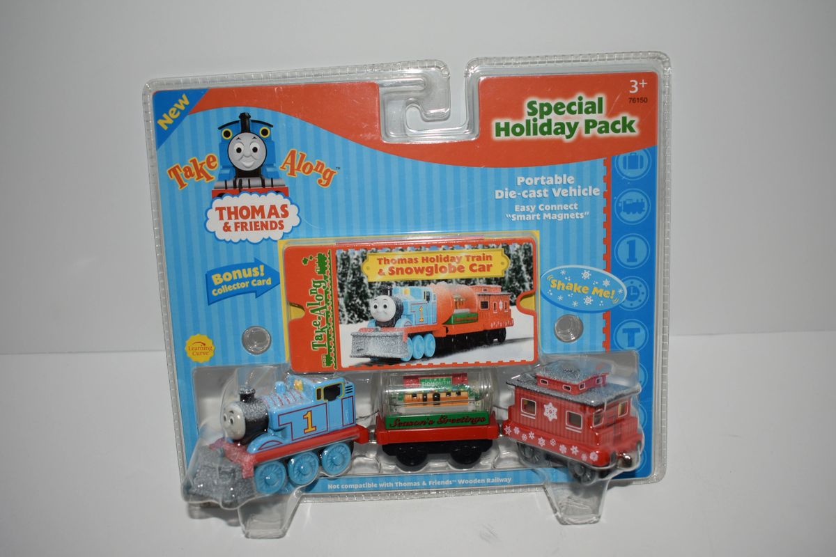 RC2 Thomas & Friends Take Along Holiday Train & Snowglobe Car 2003 NIP