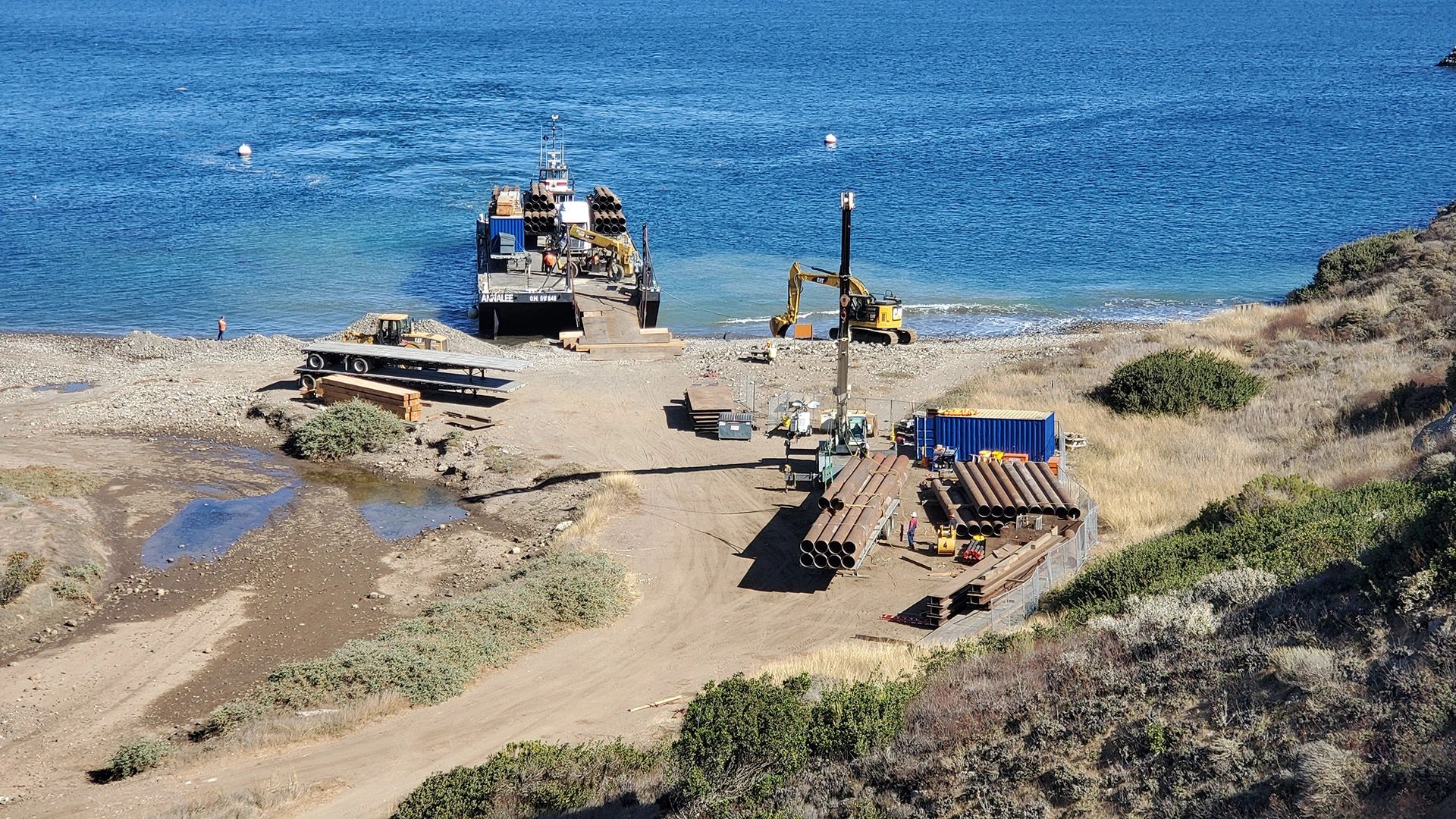 Jilk Heavy Construction moves onto Santa Cruz Island
