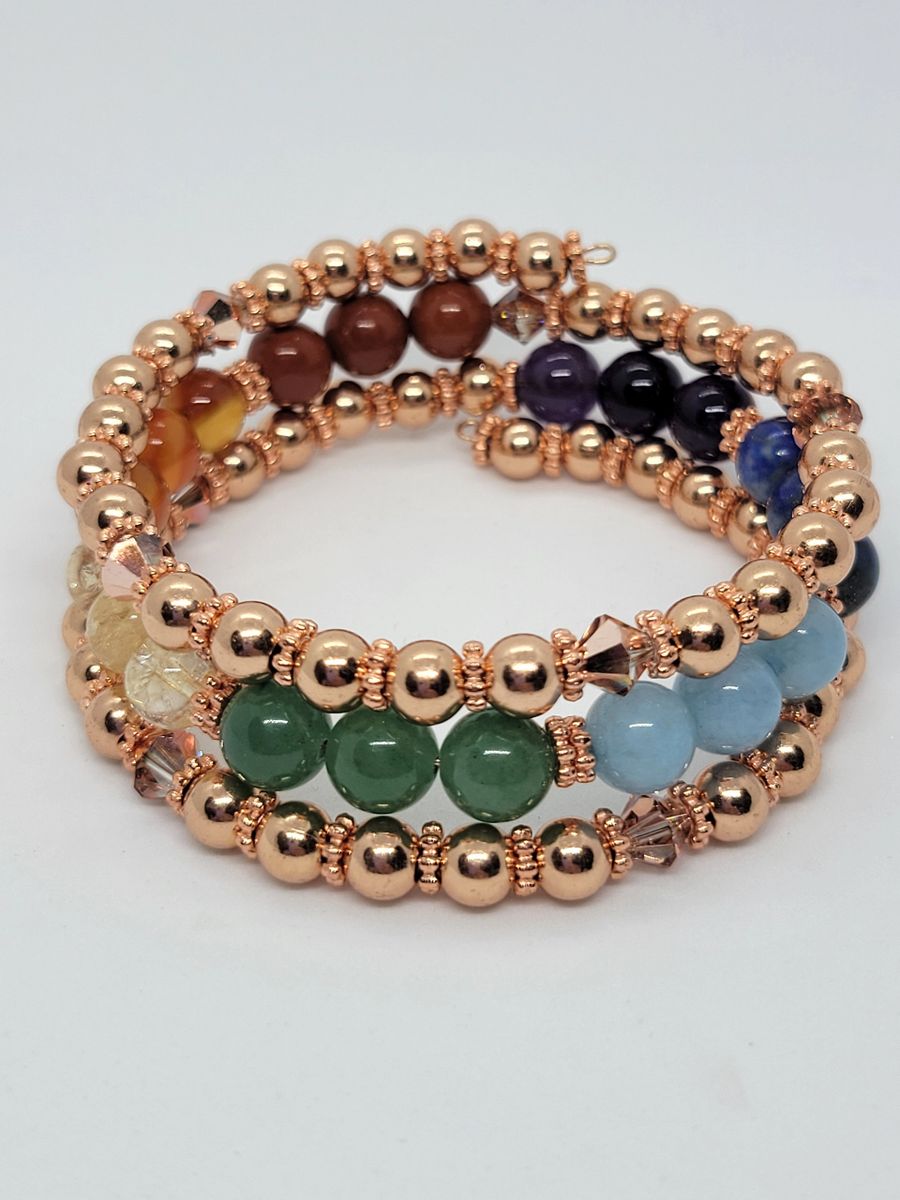 Chakra, 3 strand memory wrap