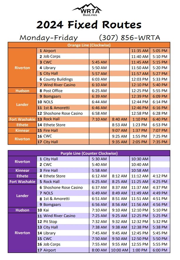 Fixed Route Schedule
