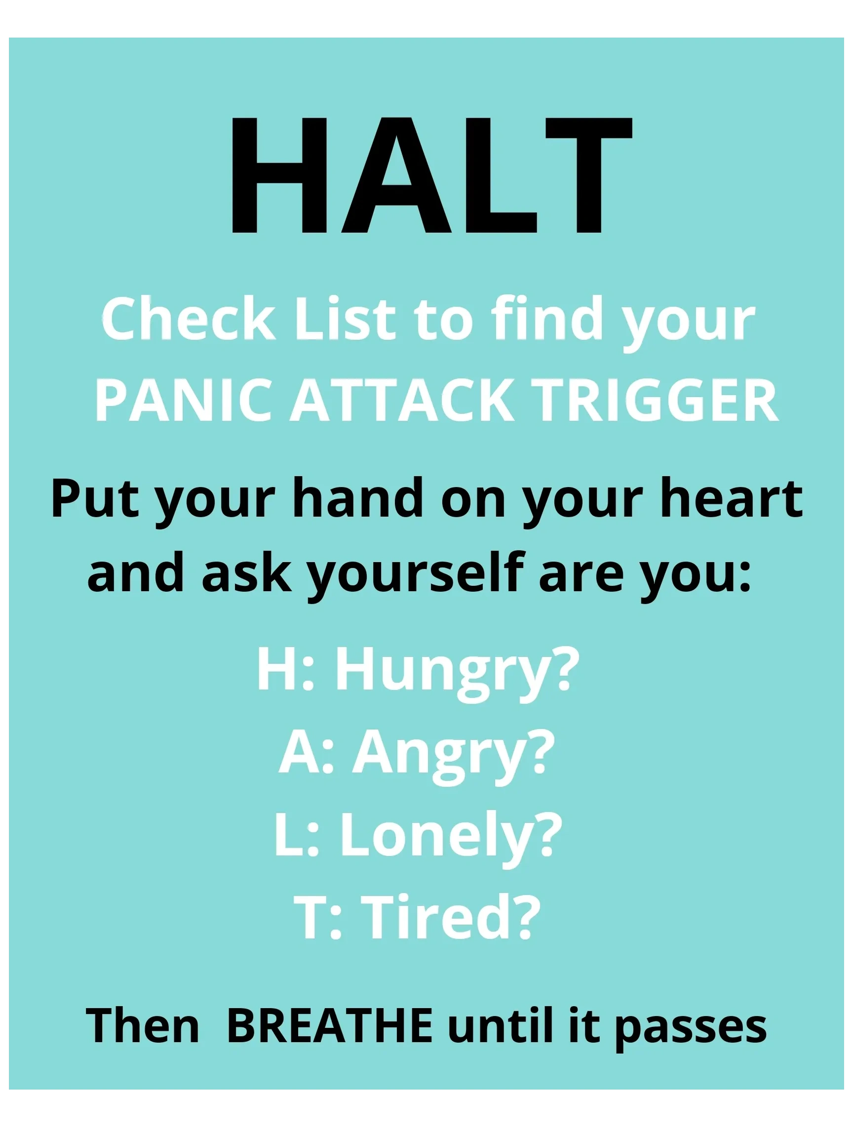HALT: Check List to Find Your Panic Attack Trigger Right Now