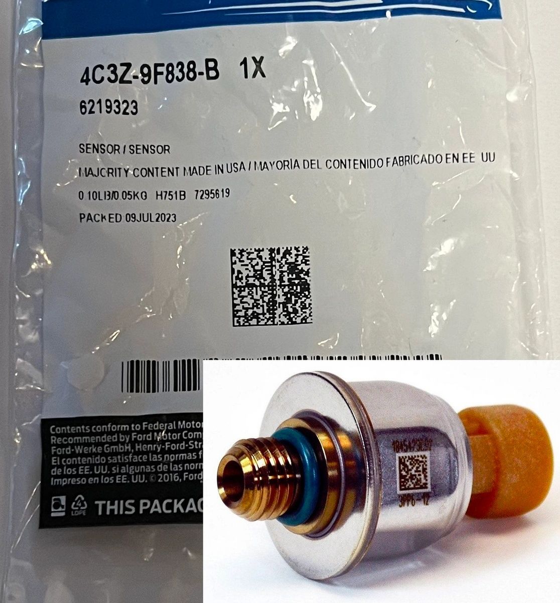 New OEM Ford ICP 4C3Z-9F838-B sensor 2004 -2010 6.0L Engines 4C3Z-9F838-A