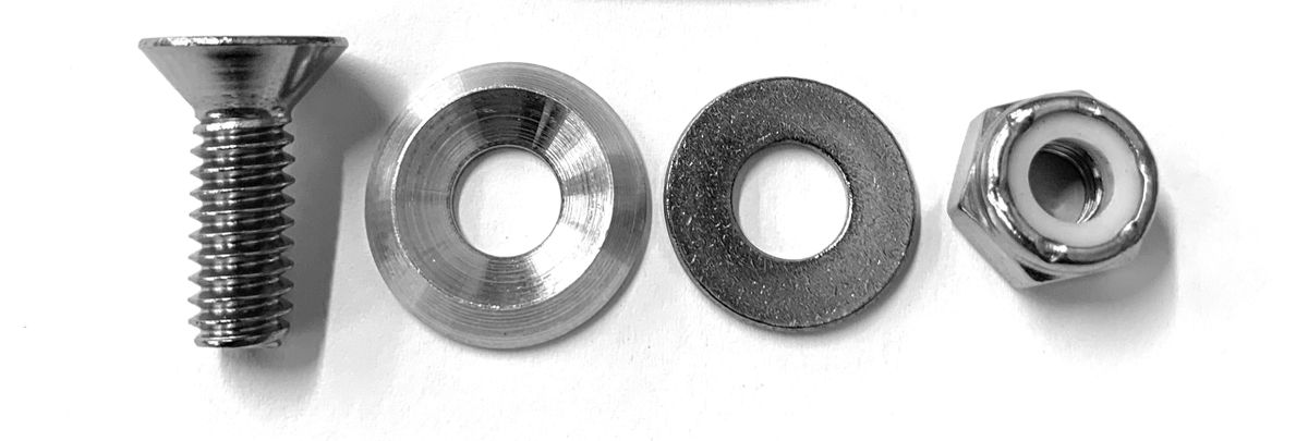 1/4"-20 Panel Mounting Hardware With Aluminum Ring
