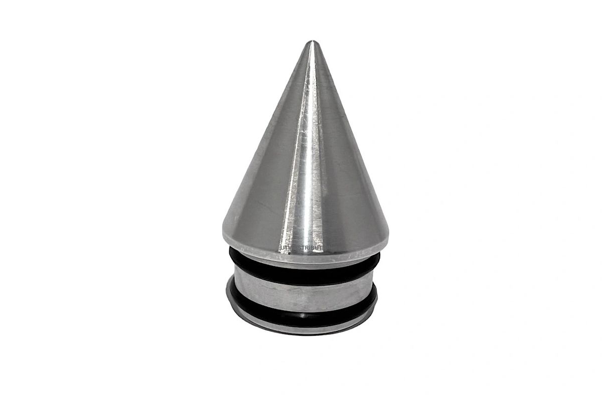 Machined Aluminum Press Fit Spiked Tube Caps- 1-3/4"