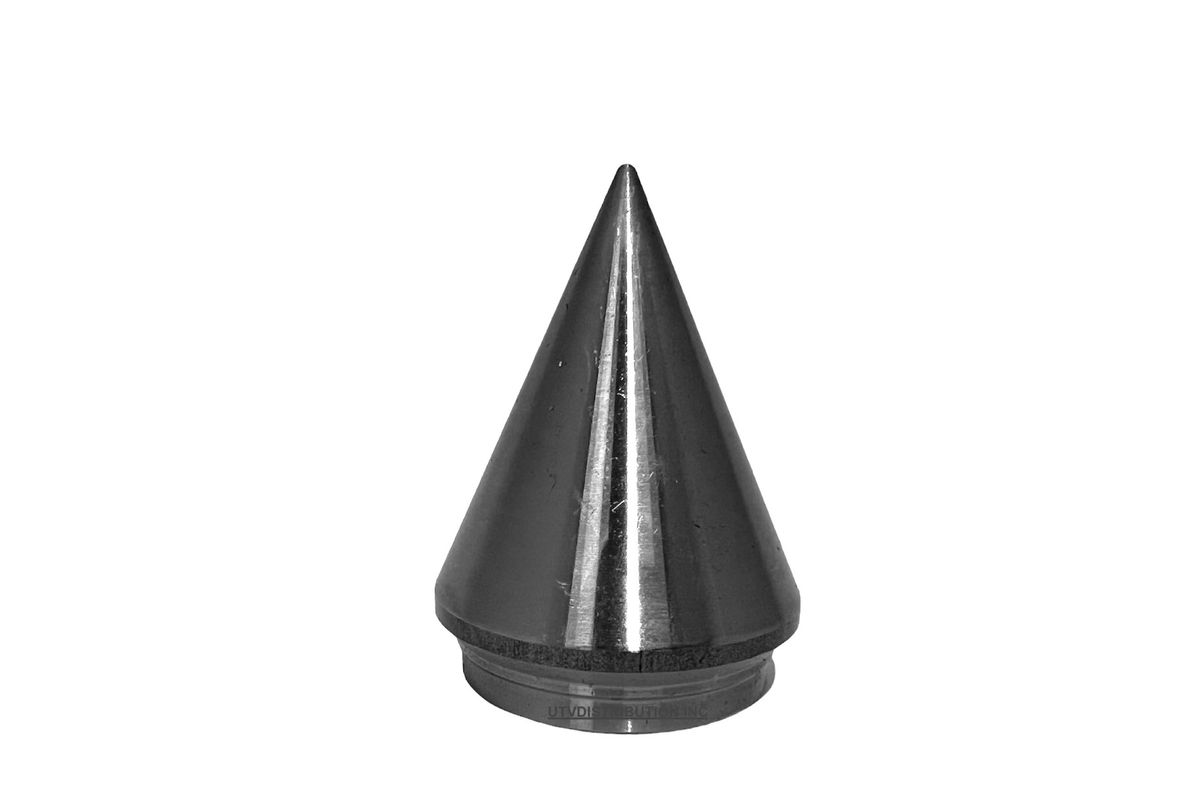 Medium Machined Solid Steel Tube Caps-Weld Caps -Spiked Style 1-3/4"