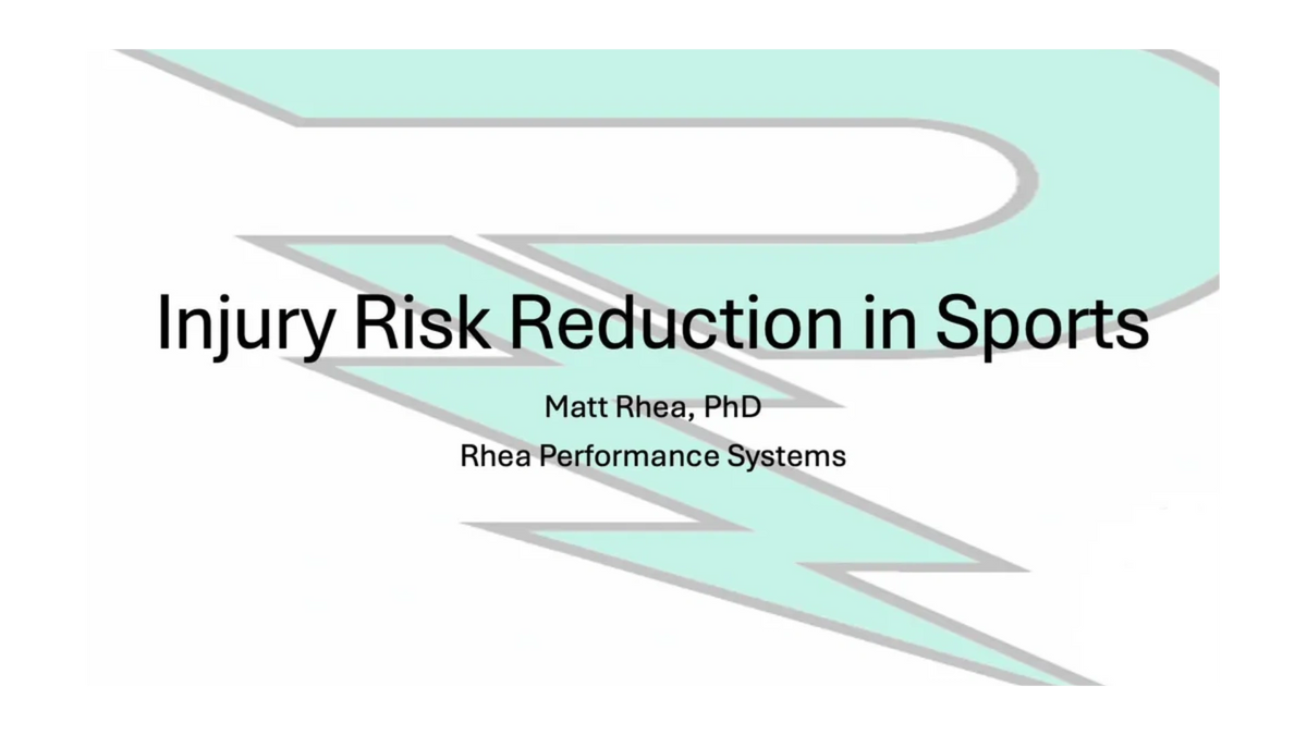 Injury Risk Reduction in Sports