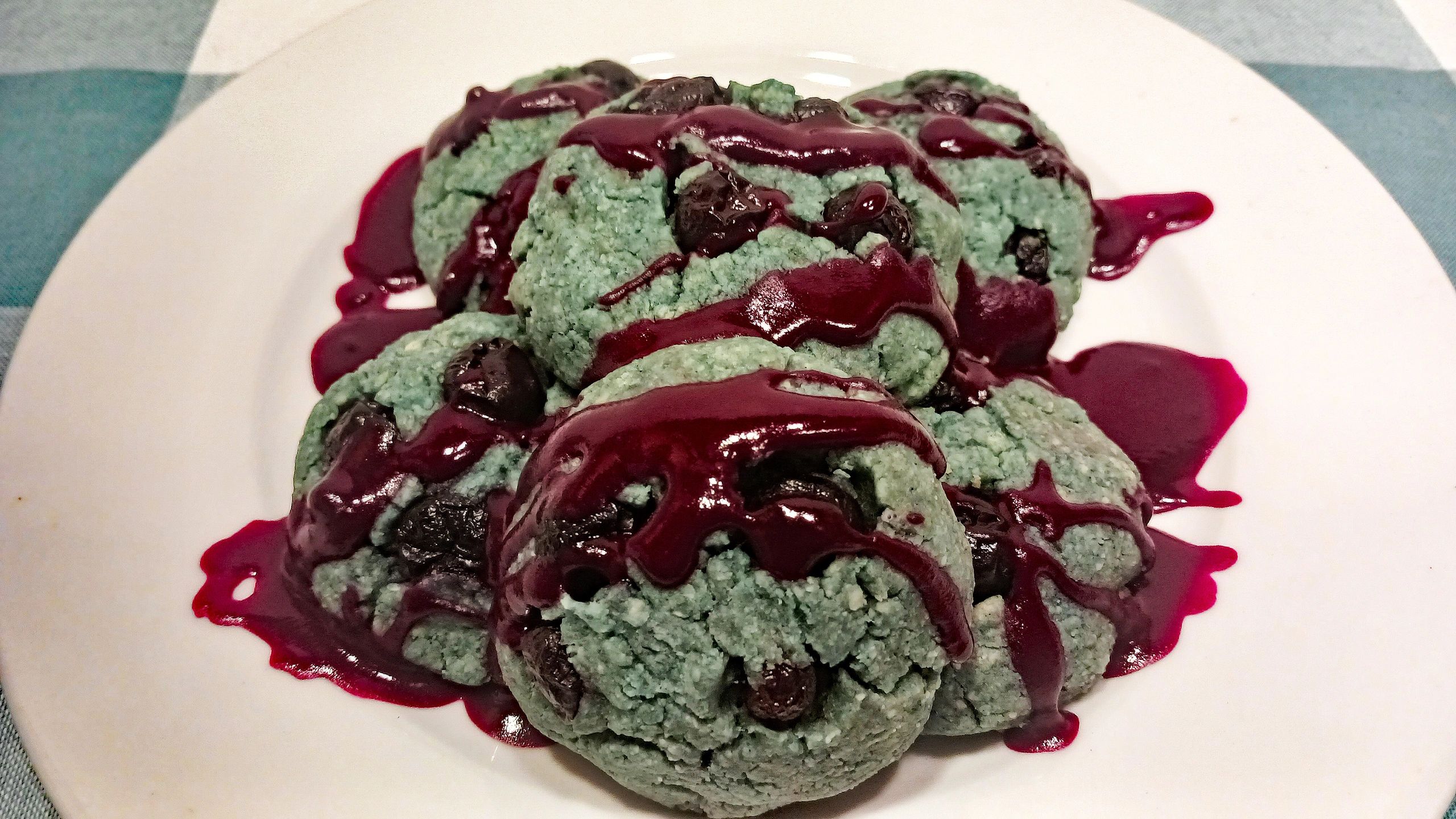 Ube and Blueberry Scones