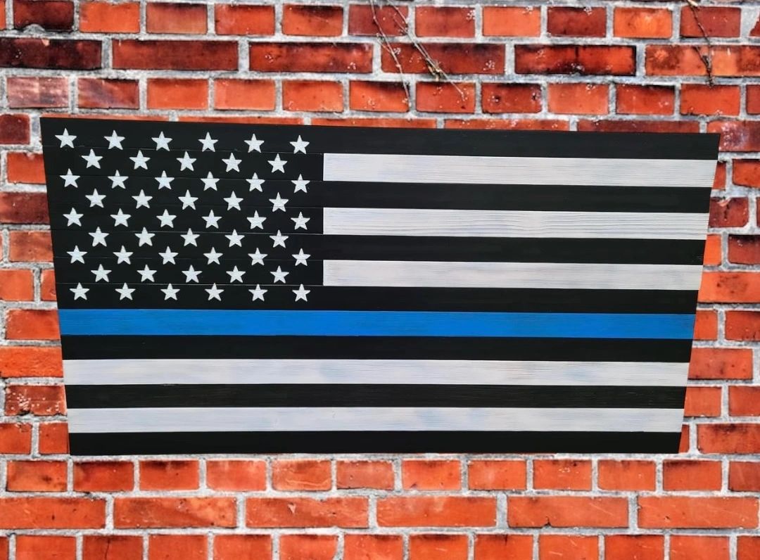 Police Blue Line Flag