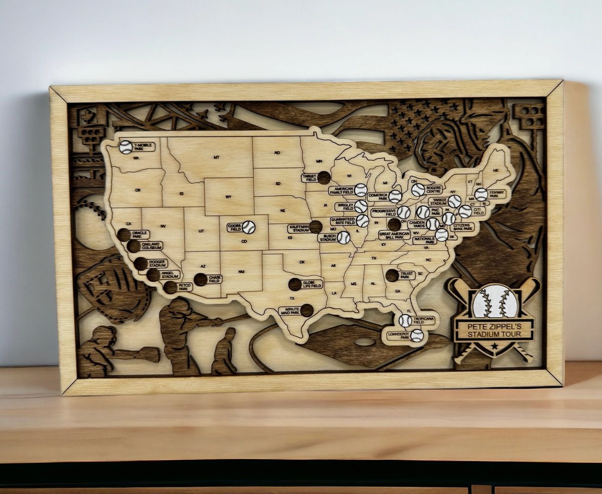 MLB Stadium Tour Map