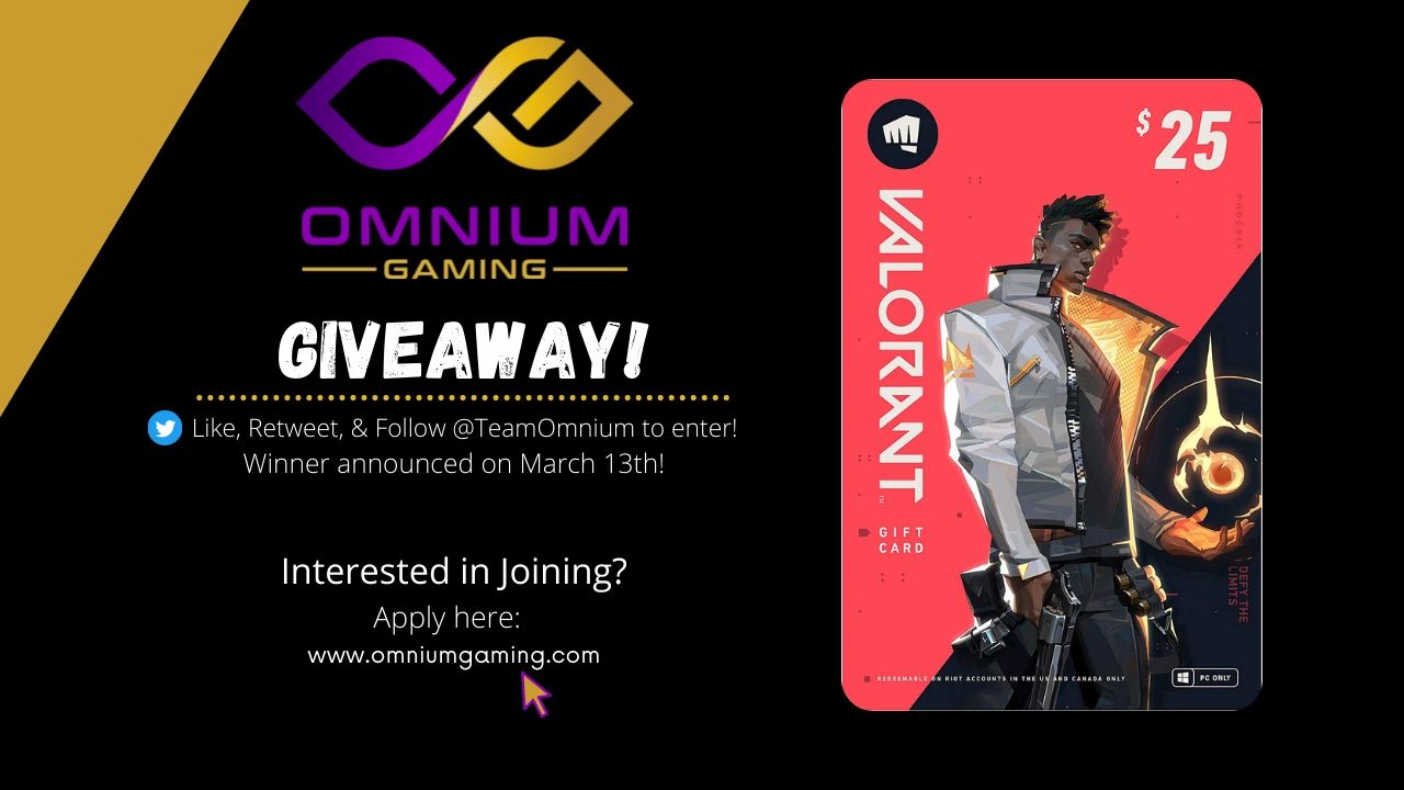 $25 Valorant Card Giveaway!