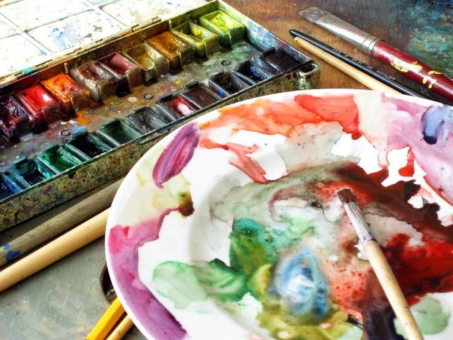 Salt + Watercolor= Reaction Art