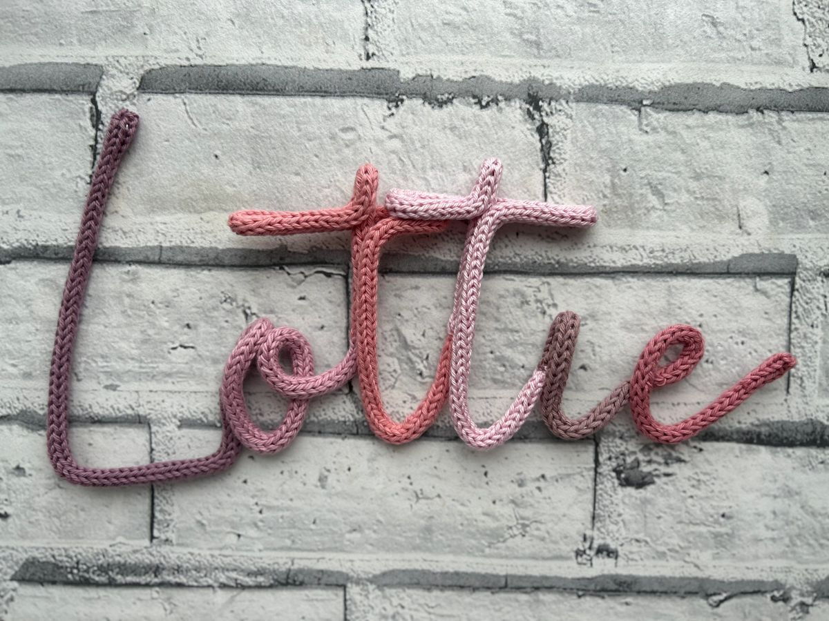 Multicolour Knitted Name/Word Sign
