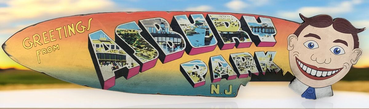 4 Foot Long - Asbury Park Surfboard with Tillie - Shark Bitten