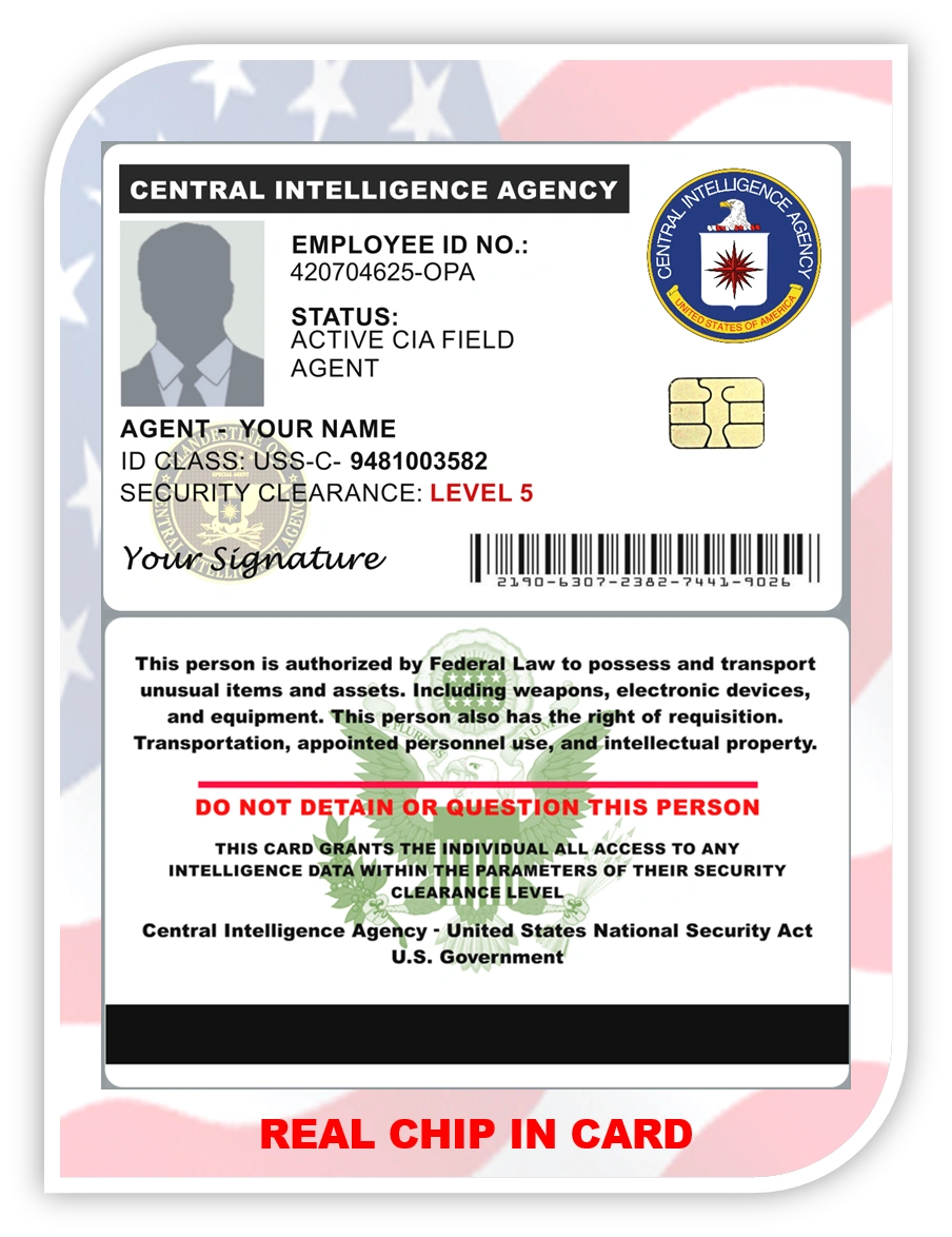 CIA - CENTRAL INTELLIGENCE AGENCY (Real Chip )