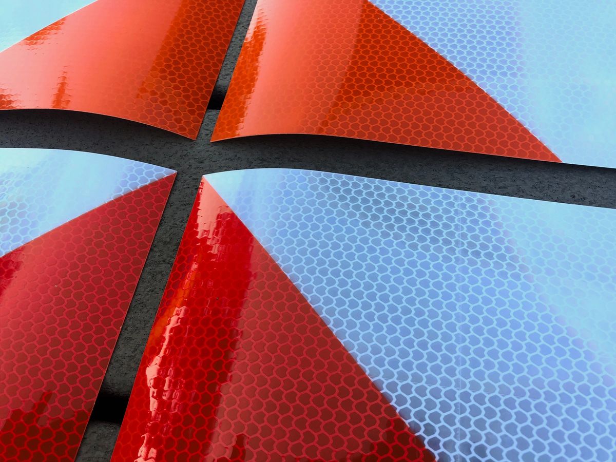 Two Piece Chevron Panels - Orange / White - Red / White - Nikkalite