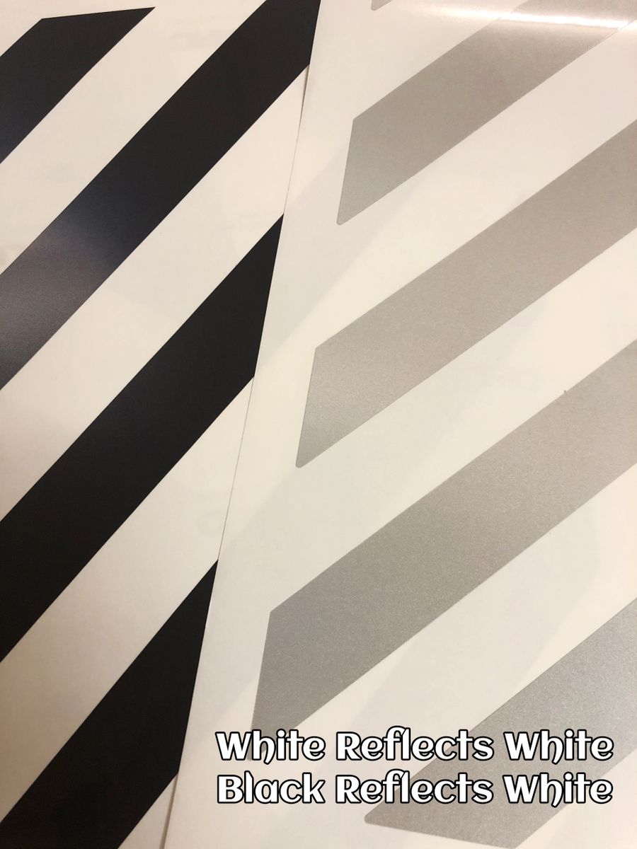 SHADOW (GHOST) CHEVRON DECALS - MOTORCYCLES - WHITE OR BLACK