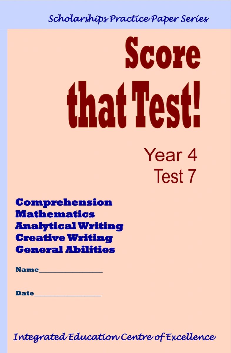 Score That Test! Year 4 test 7
