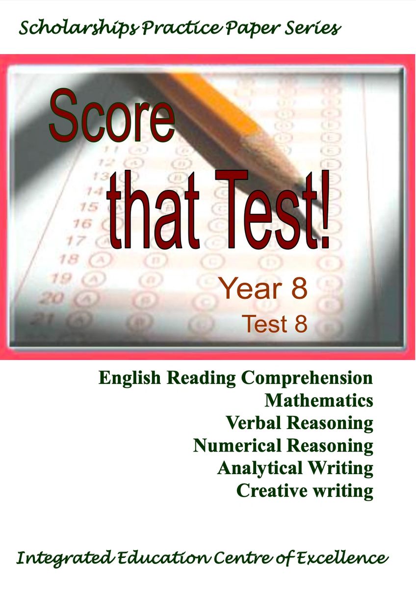 Score That Test! Year 8 test 8