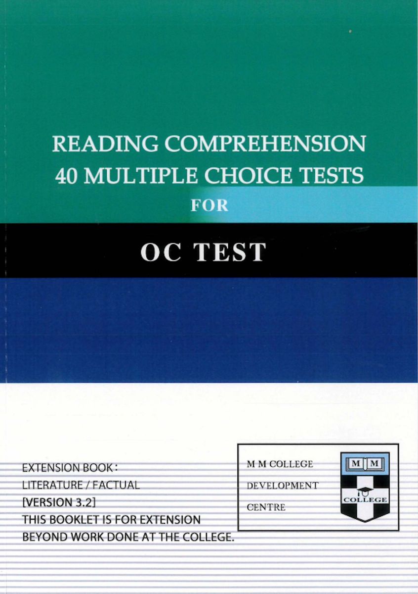 Reading Comprehension Multiple Choice Tests (OC Test)