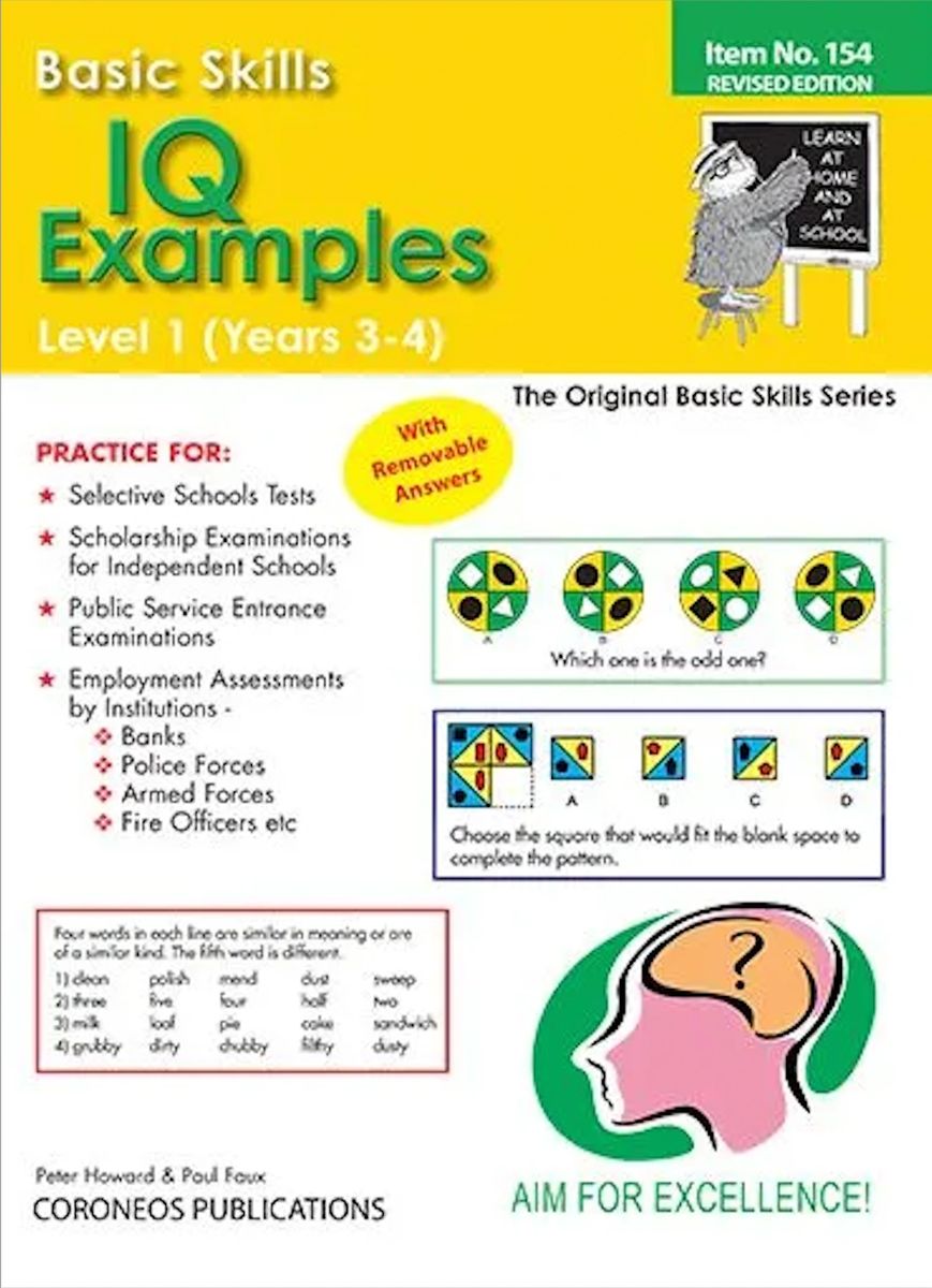 IQ Examples Level 1 Years 5 to 8