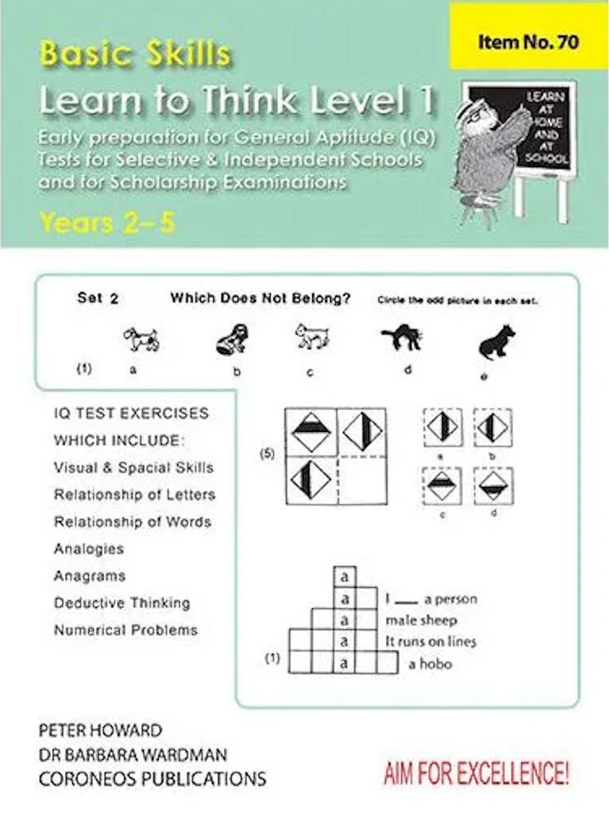 Learn to Think Level 1 Years 2-5 (Basic Skills No. 70)