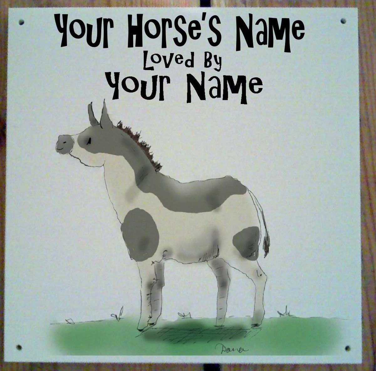 Little Donkey Miniature Donkey Stall Sign