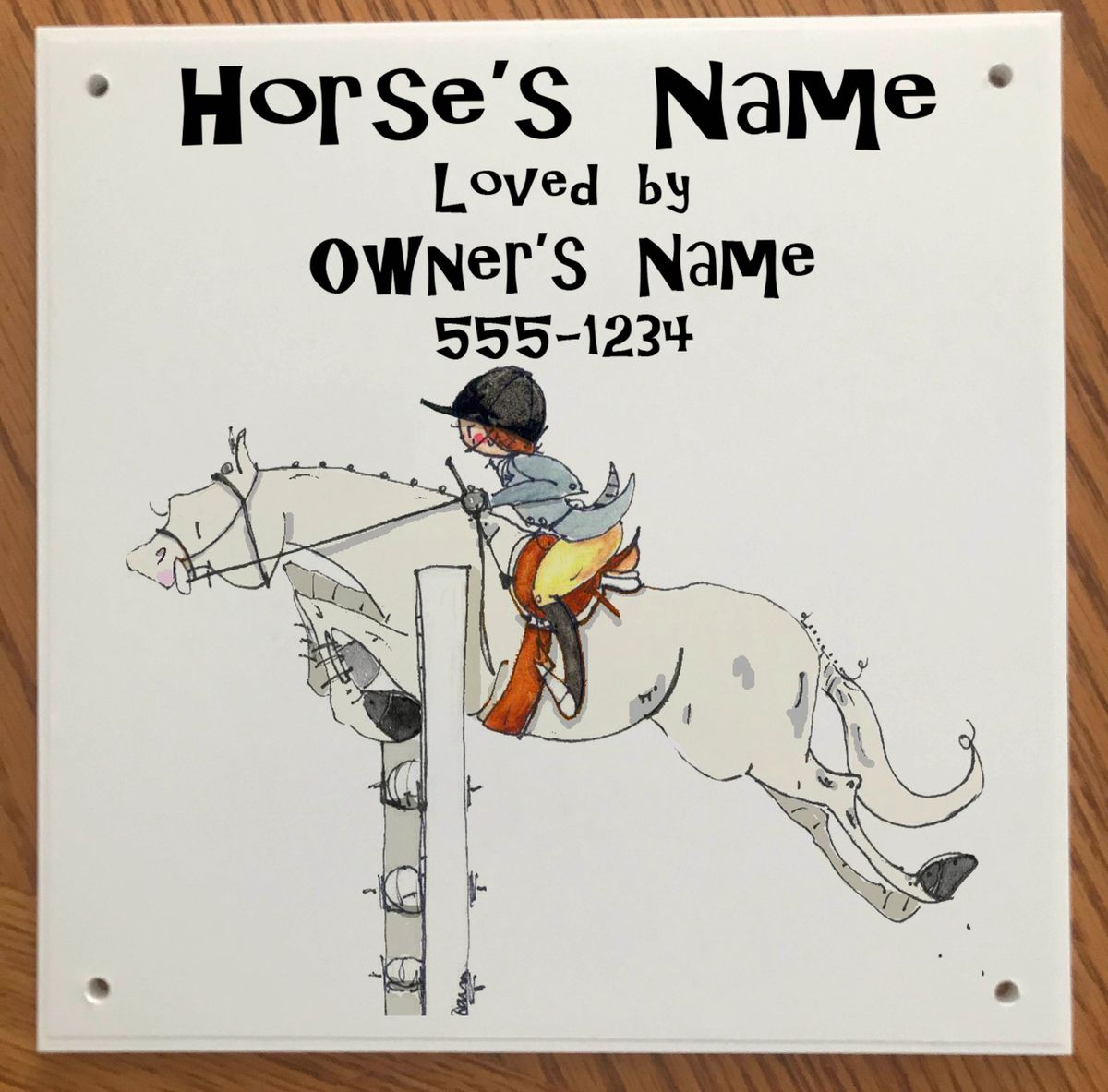 Hunter Jumper Stall sign